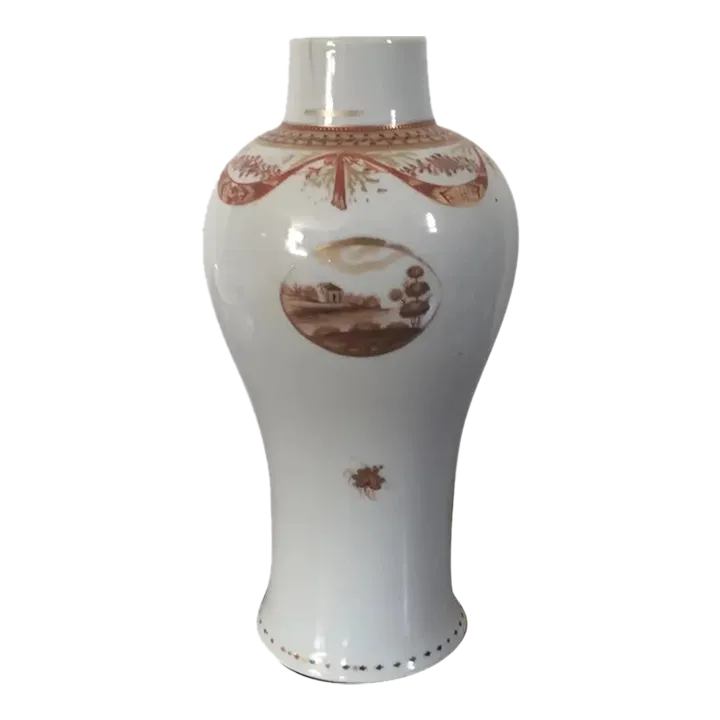 Antique 18th Century Chinese Export Porcelain Baluster Shape Vase ...