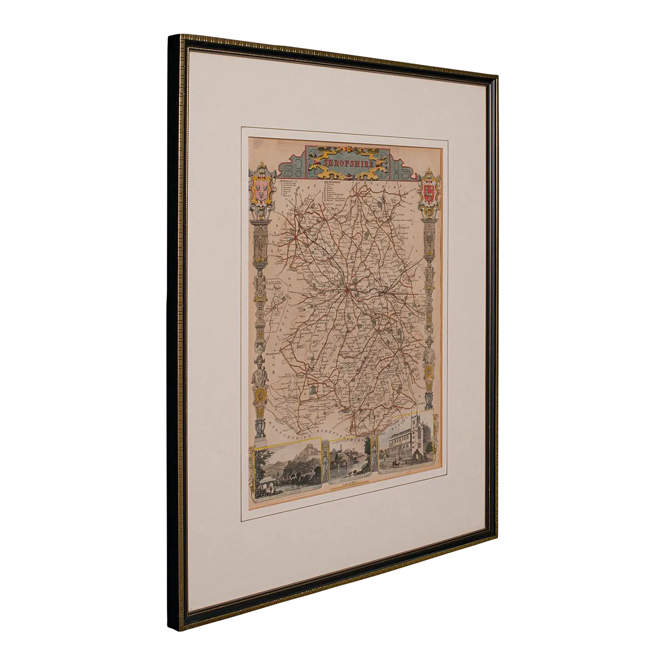1850's Antique Lithography Map | Chairish