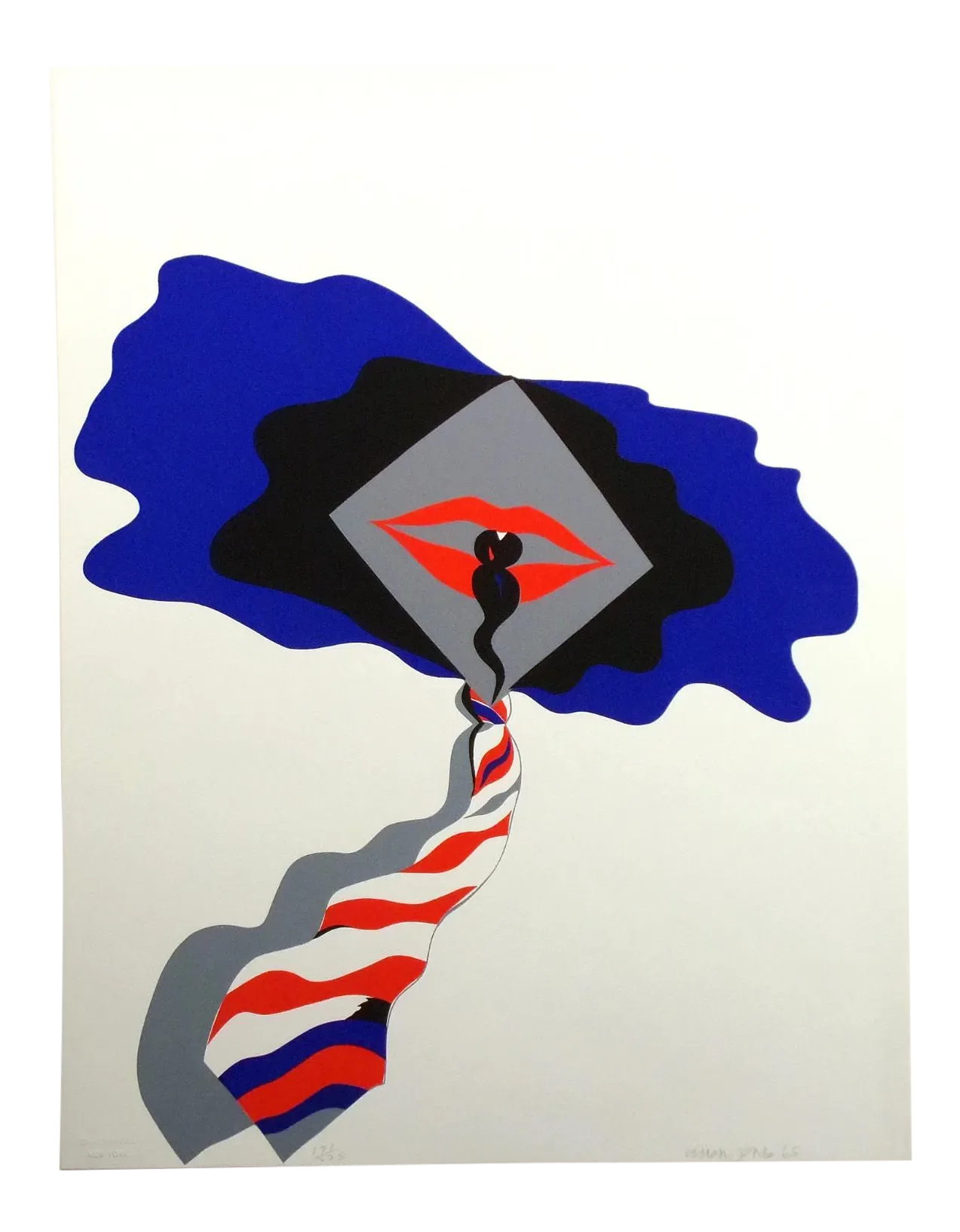 1965 Allen Jones "Self" Vintage Hand Signed Serigraph, Unframed | Chairish