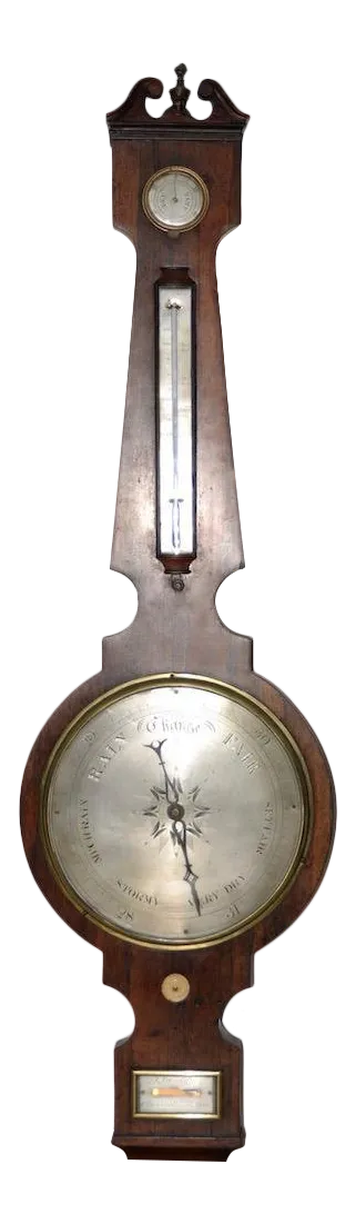 19th Century Walnut Cased Barometer | Chairish