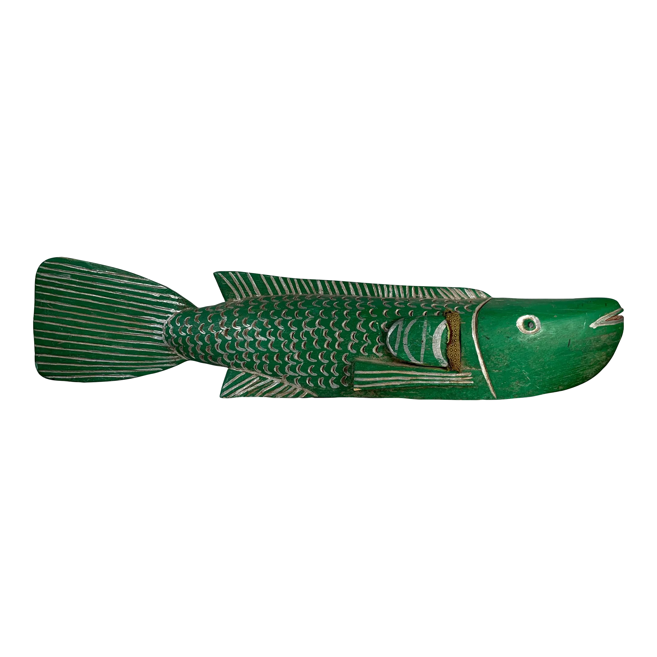 Late 20th Century African Carved Wooden Ceremonial Sculptured Fish Bozo ...