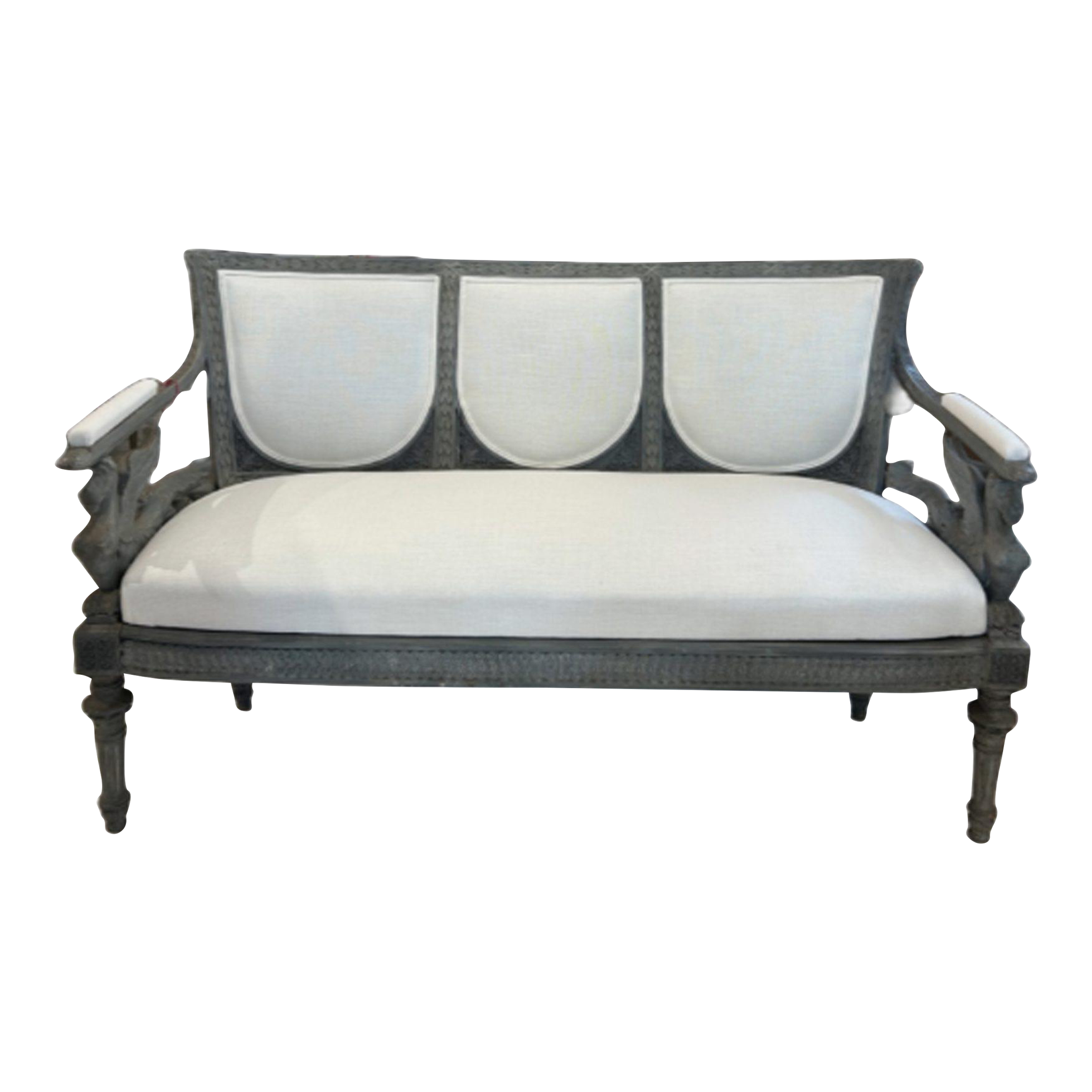 19th Century Swedish Bench With Griffons | Chairish