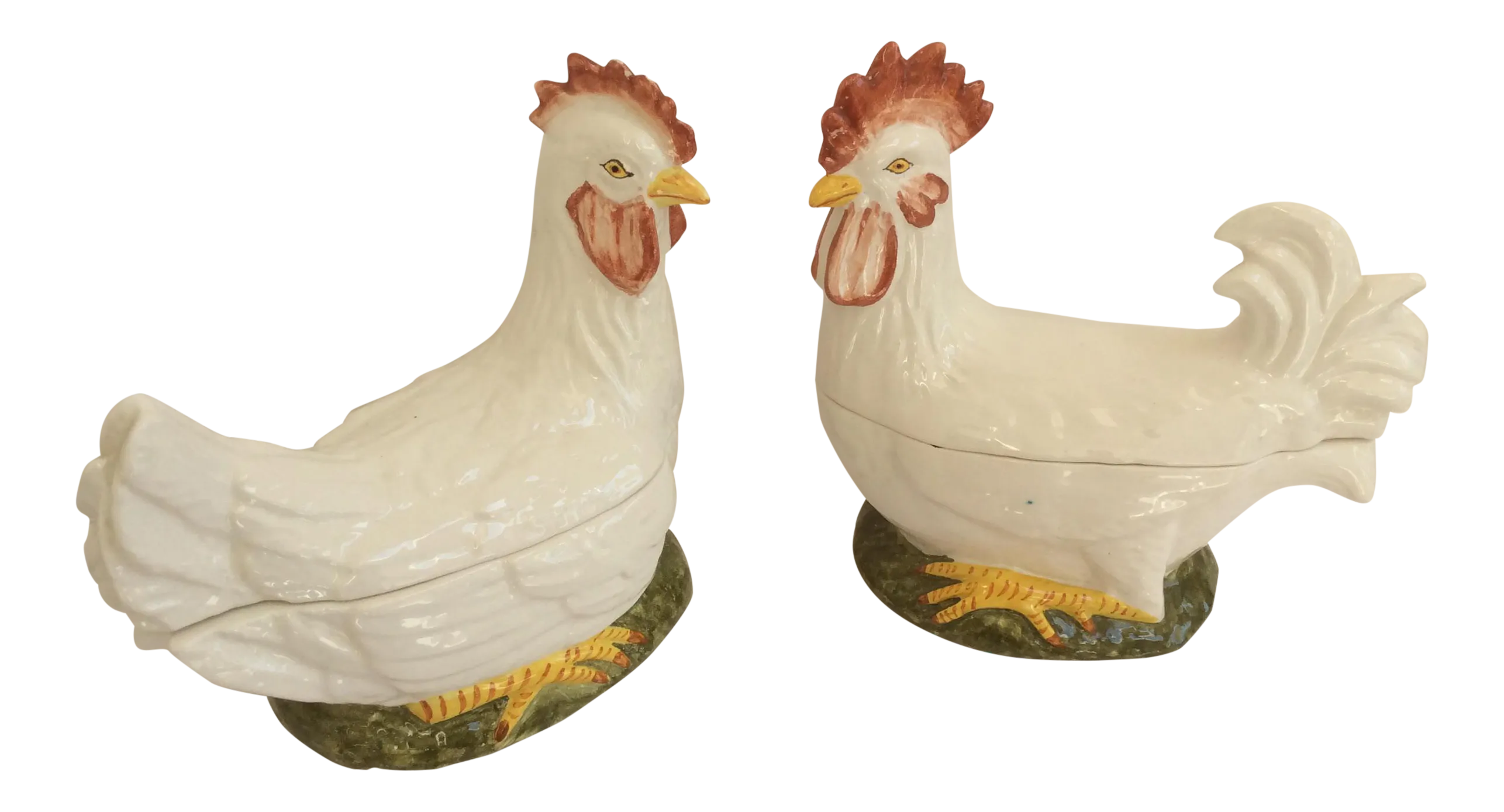 Vintage Chickens Boxes - A Pair | Chairish