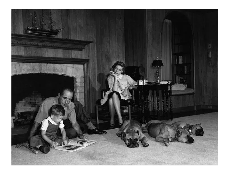 Humphrey Bogart, Lauren Bacall and Their Son, Stephen, at Home 1952 ...