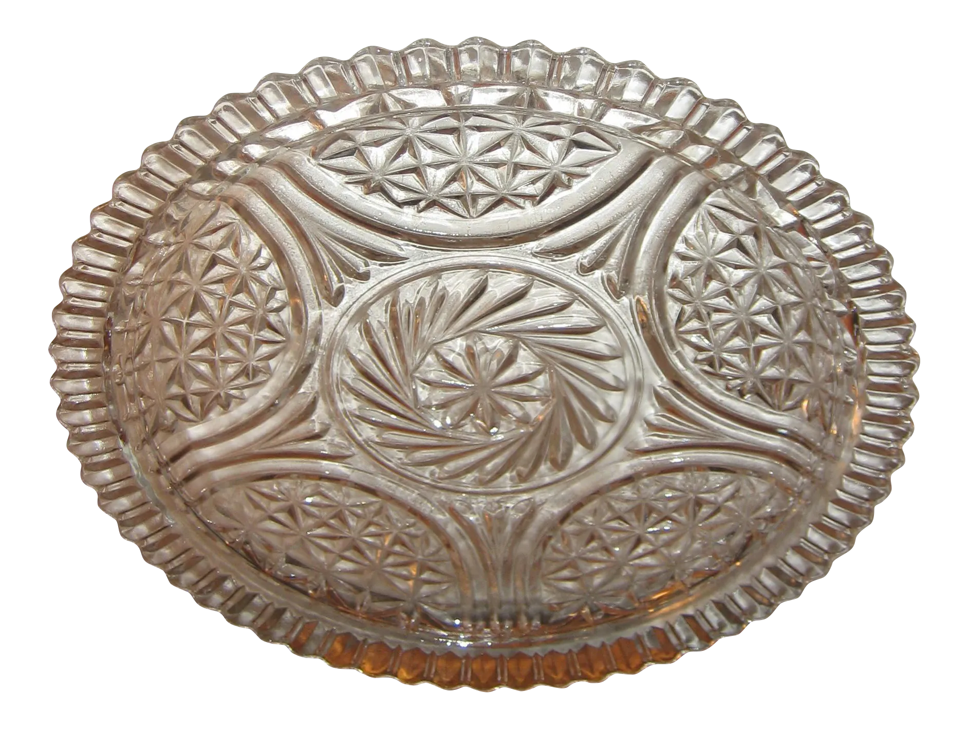 Cut Glass Round Cake Plate | Chairish