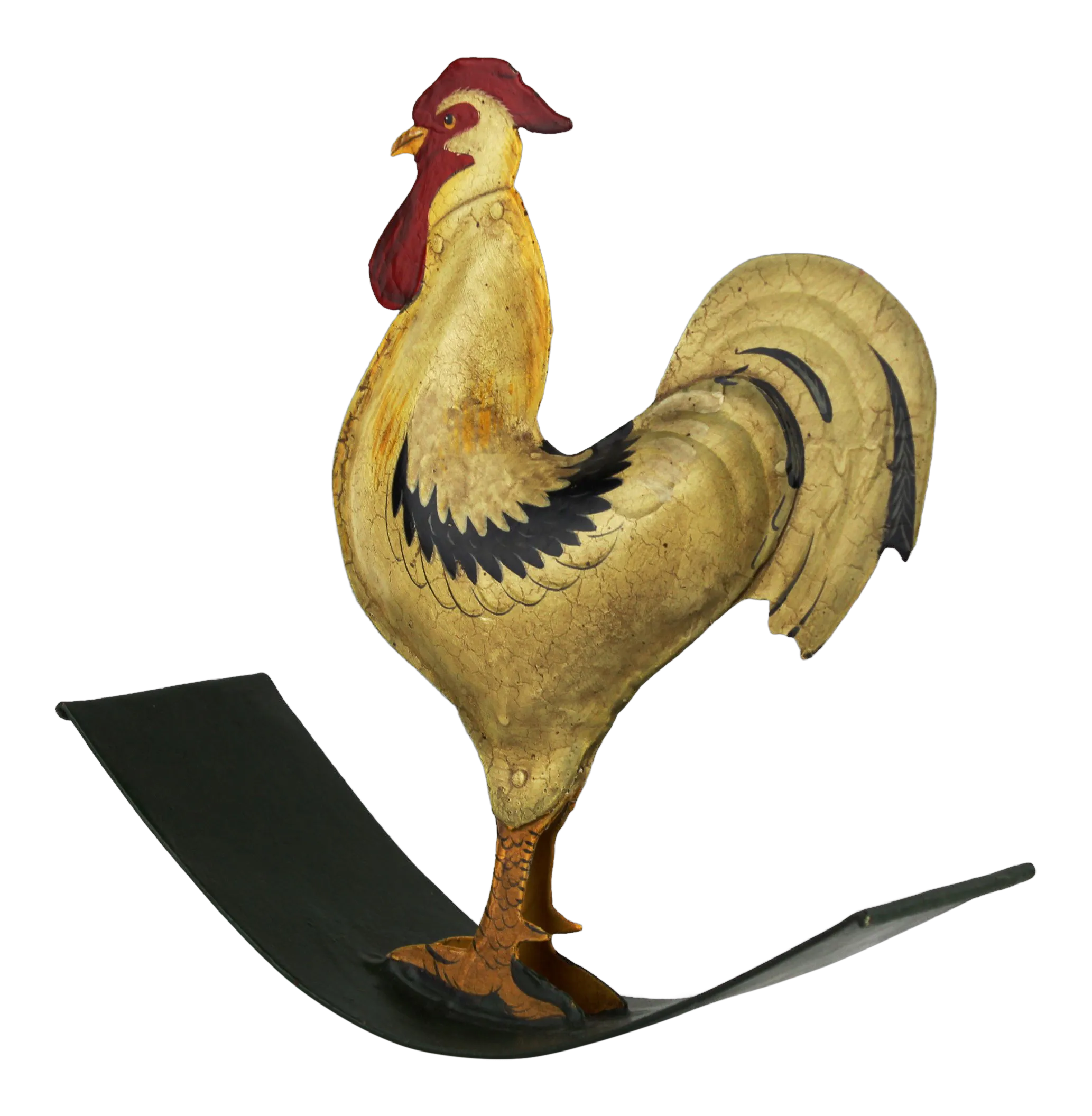 Pasargad DC Hand Painted Metal Rocking Rooster | Chairish