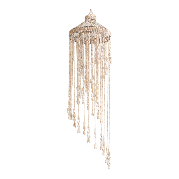 1970s Hanging Sea Shell Chandelier Decoration | Chairish
