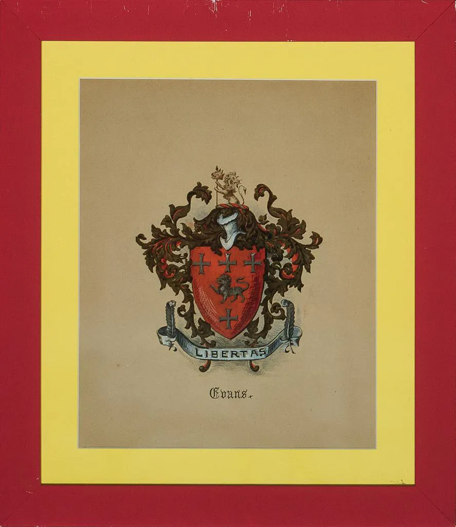 "Evans 'Libertas' Coat-of-Arms" | Chairish
