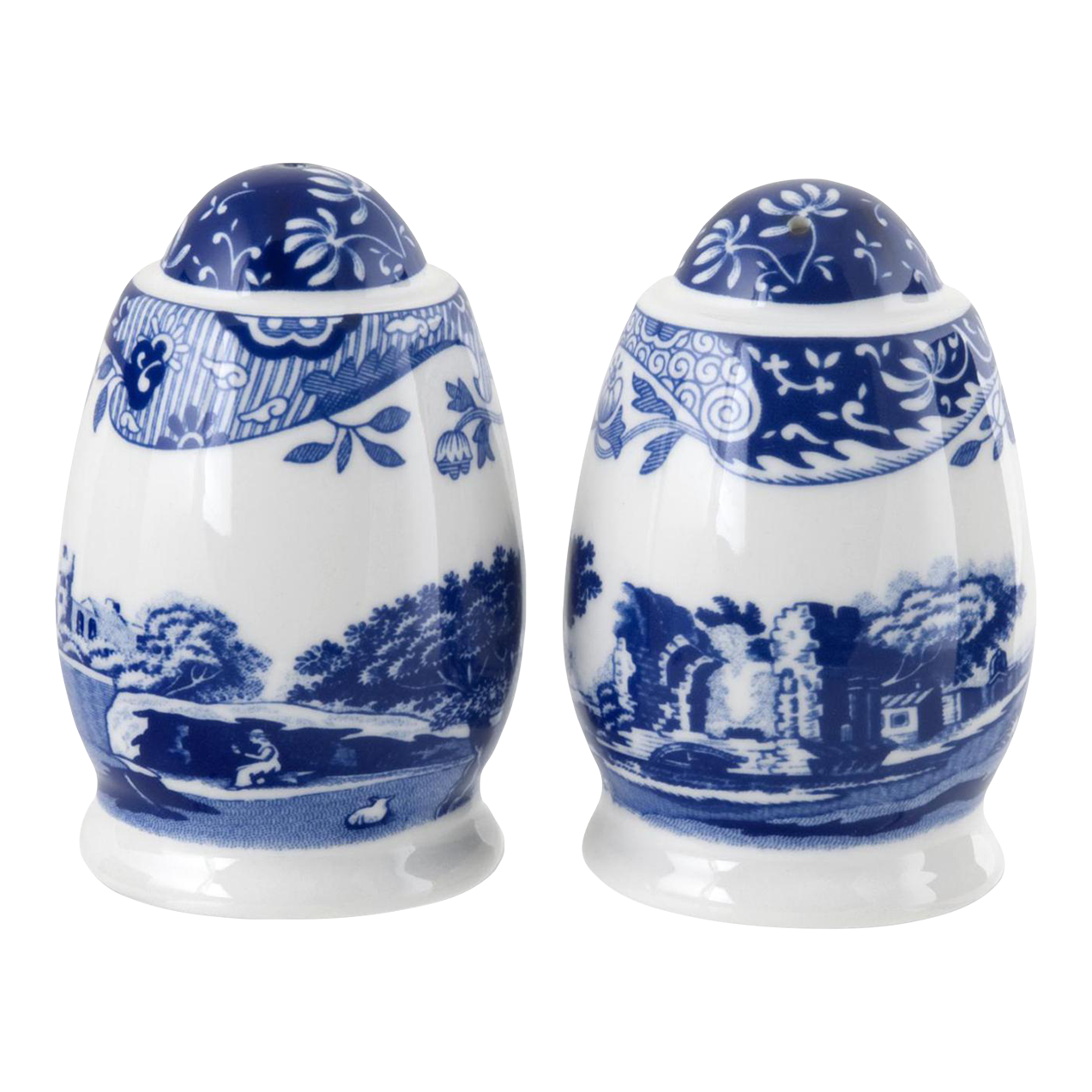 Spode Blue Italian Salt & Pepper | Chairish