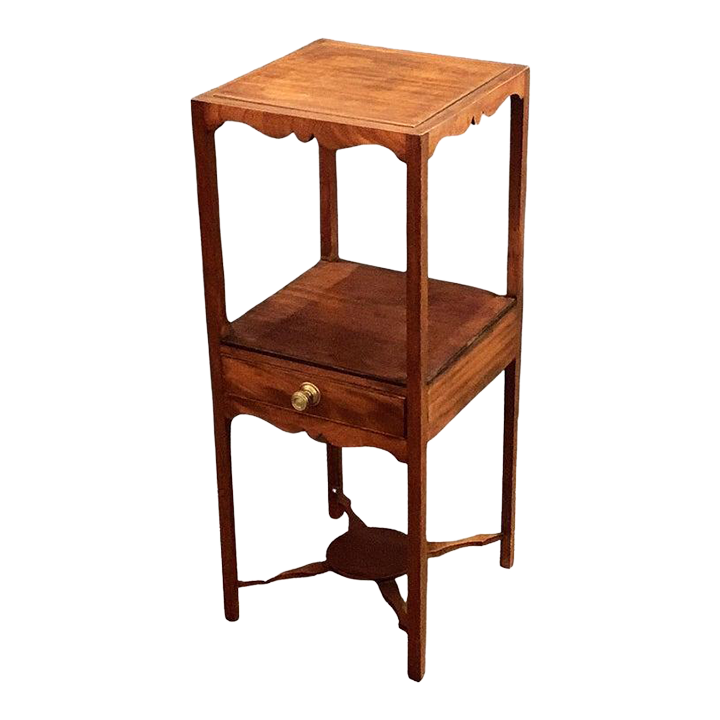 English Nightstand or Bedside Table of Mahogany With One Drawer | Chairish