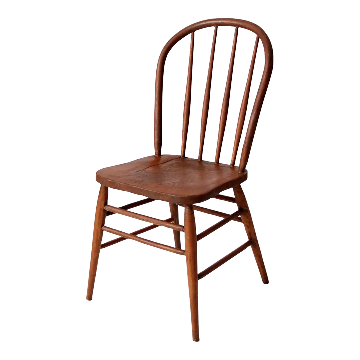 Antique Spindle Back Farmhouse Chair | Chairish