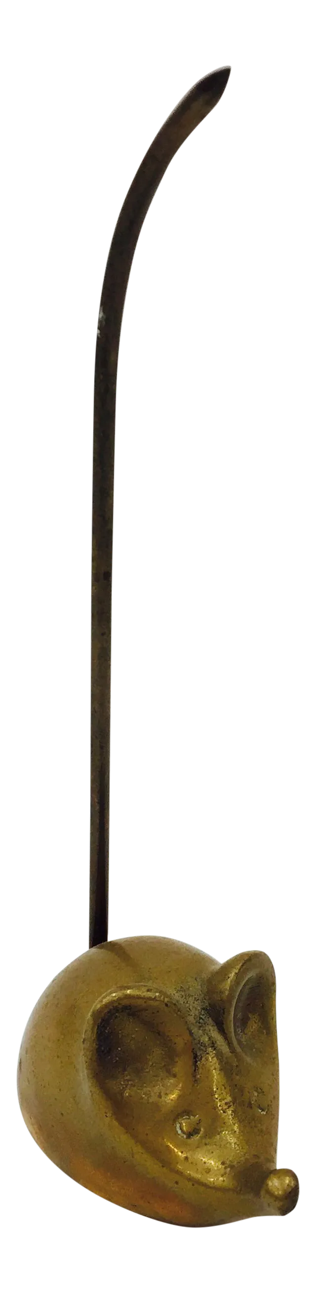 Vintage Solid Brass Mouse Figure | Chairish