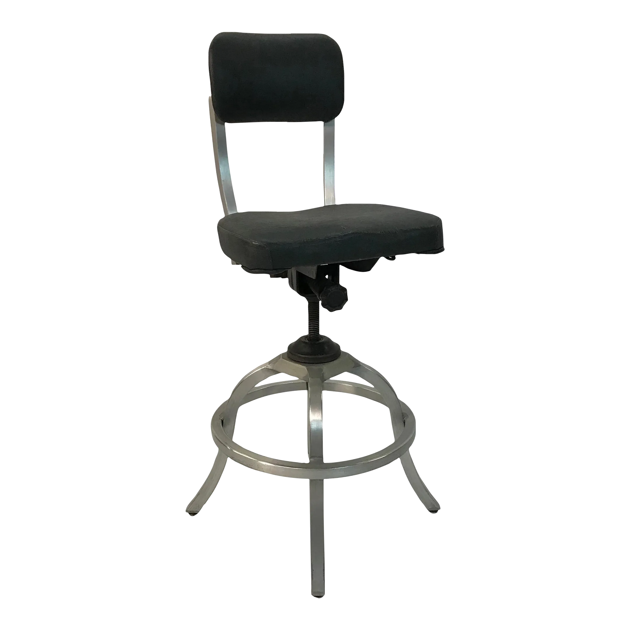 Mid 20th Century Goodform Adjustable Aluminum Drafting Stool | Chairish