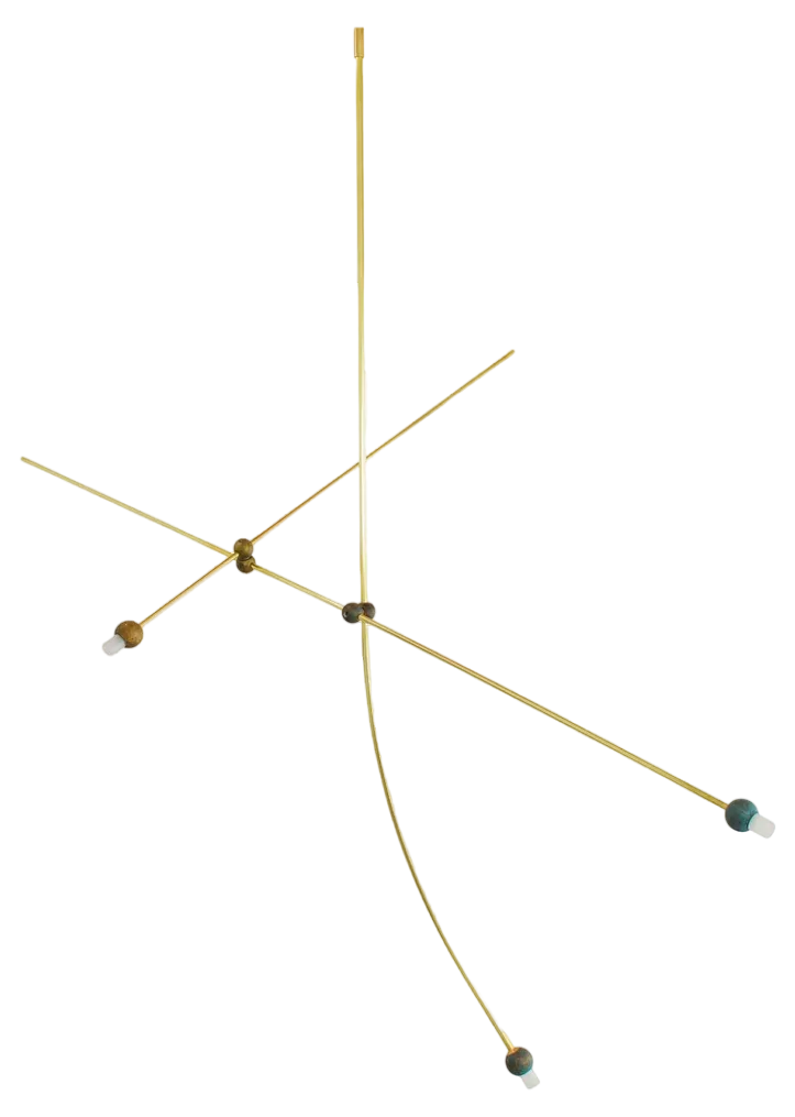 Brass Sculpted Let's Talk Light Suspension by Periclis Frementitis ...