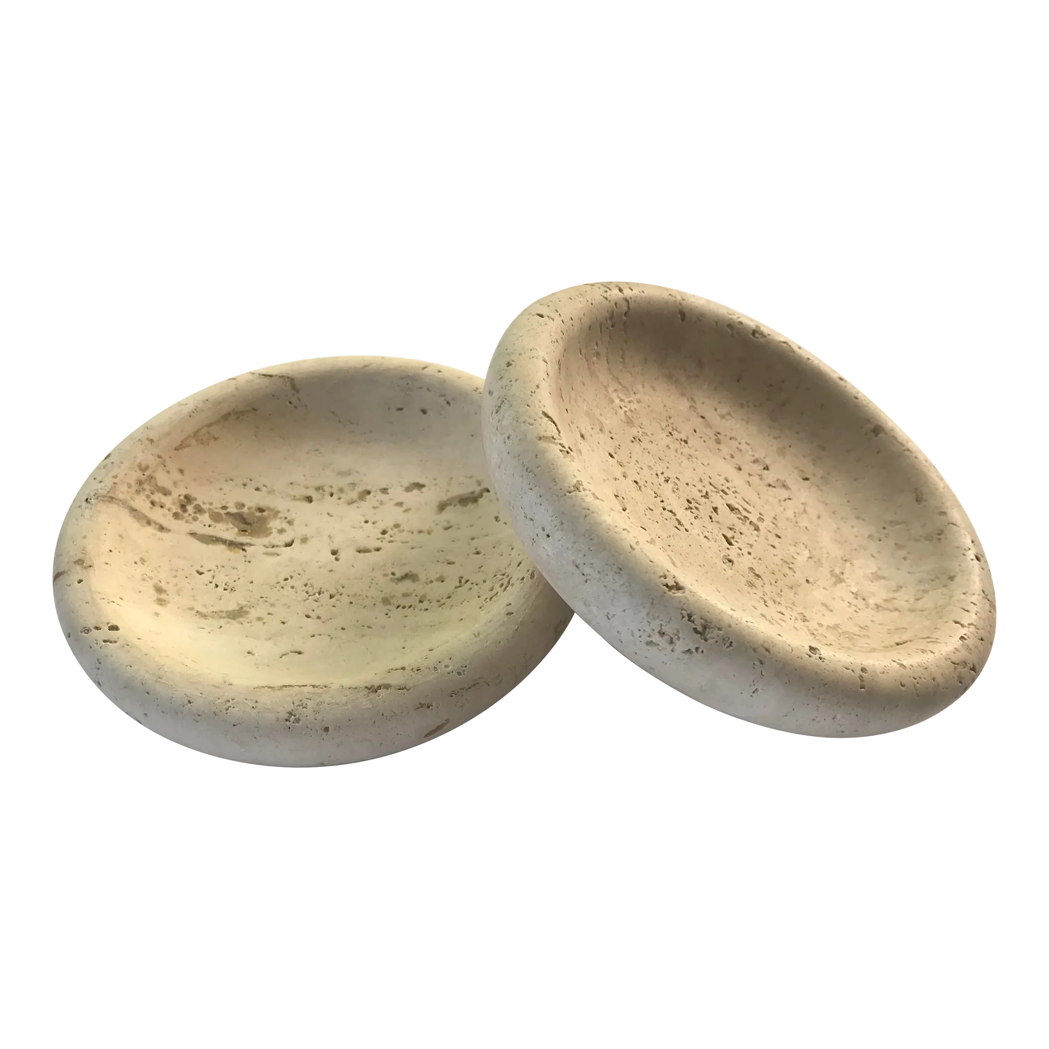 Vintage 1970s Travertine Vide-Poche Bowls ~ Made in Italy for Joseph ...