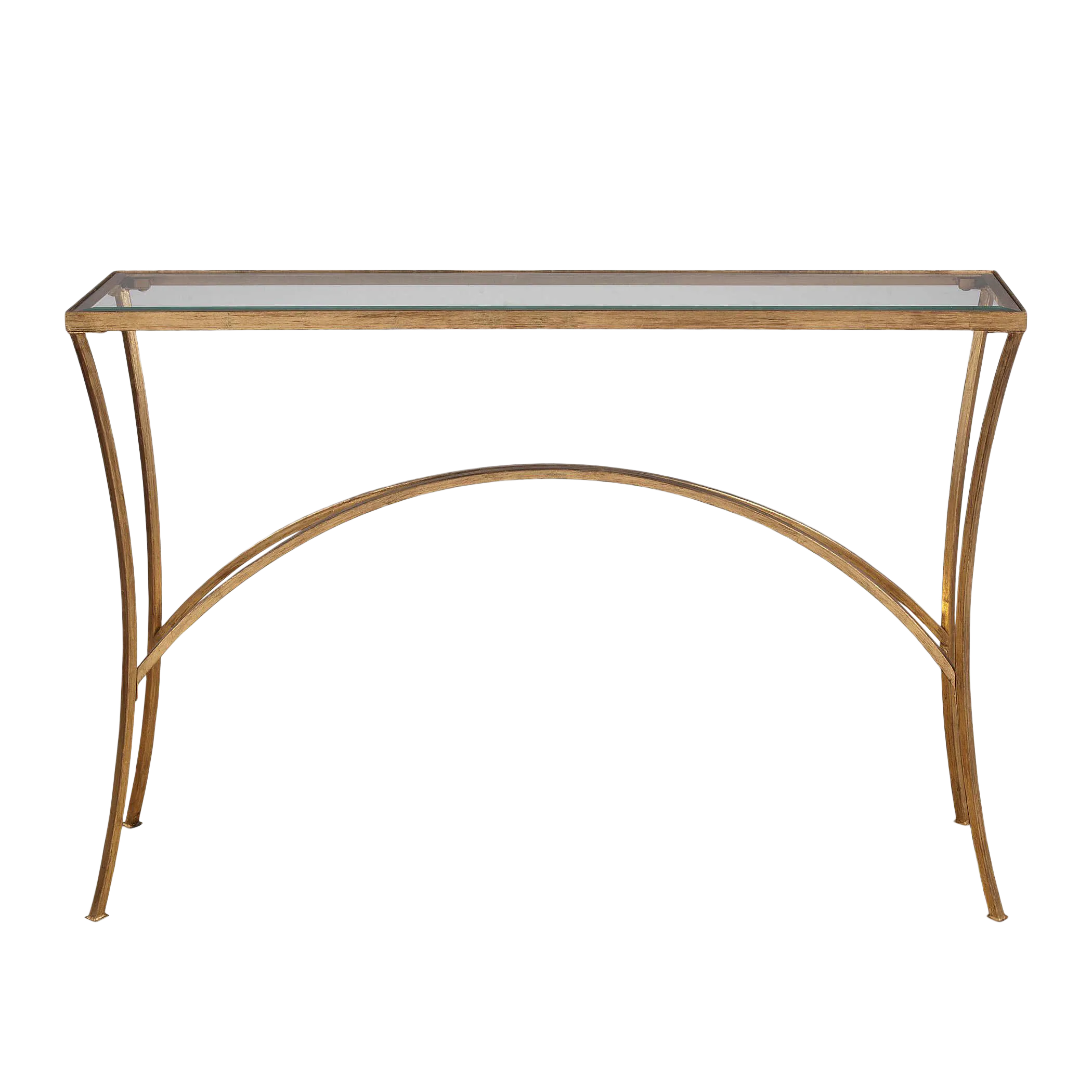 Gold Leaf Console Table | Chairish