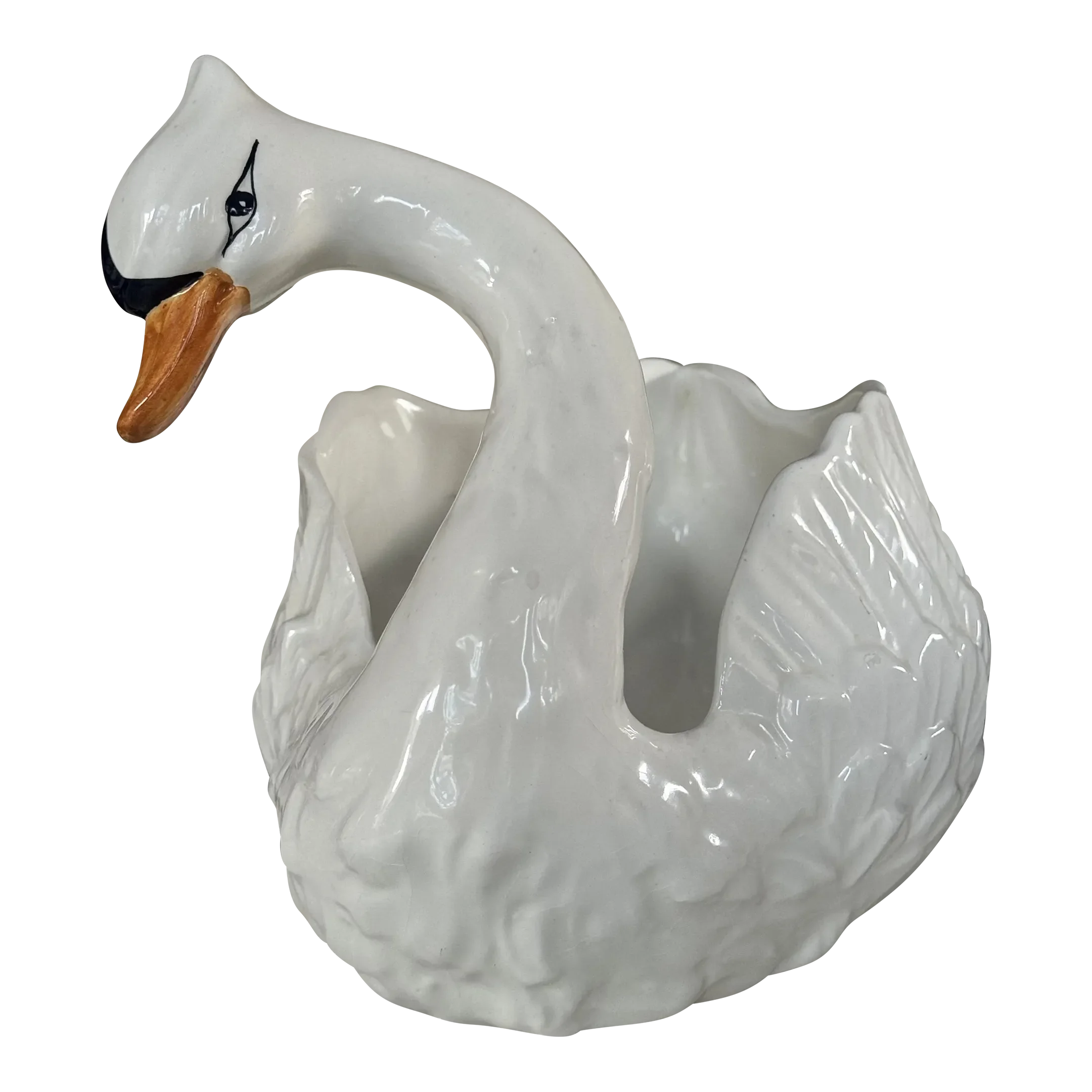 Vintage Ceramic - Swan Made in Italy | Chairish
