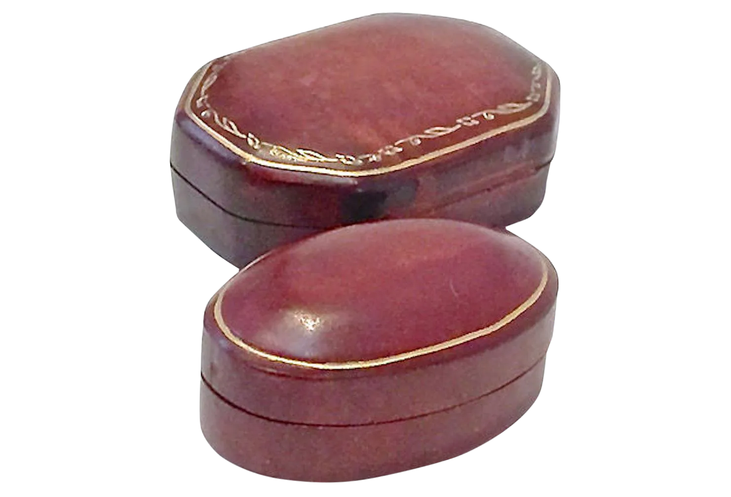 Early 20th Century Vintage Florentine Leather Snuff Boxes - a Pair ...