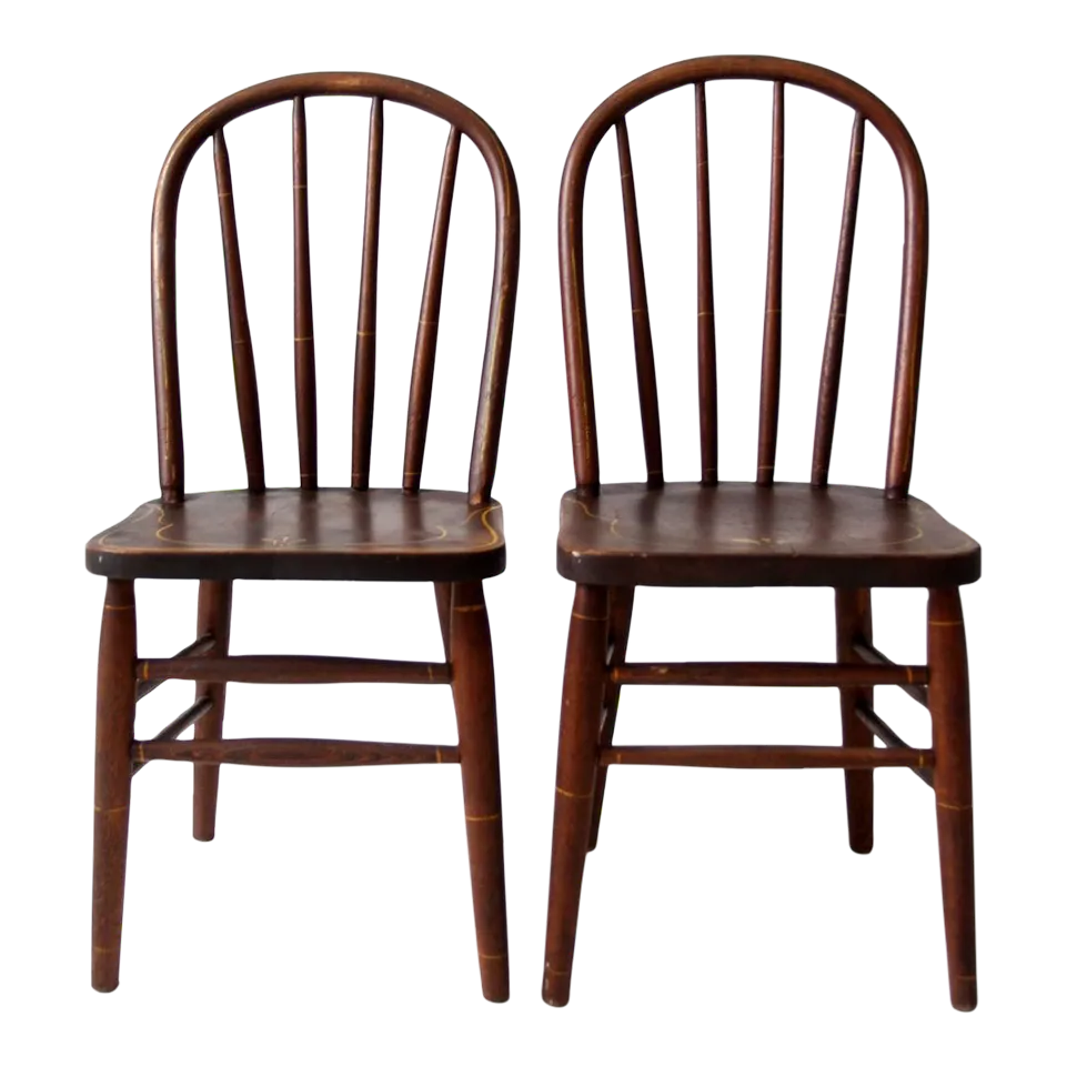 Antique Webster Mfg Co Children's Chair Pair | Chairish