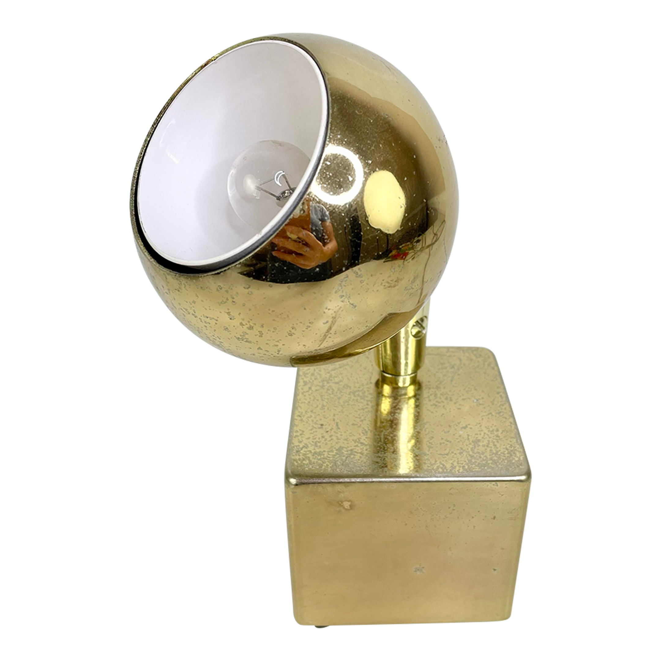 Vintage Tensor Mid-Century Brass Atomic Sputnik Eyeball Orb Task Lamp ...