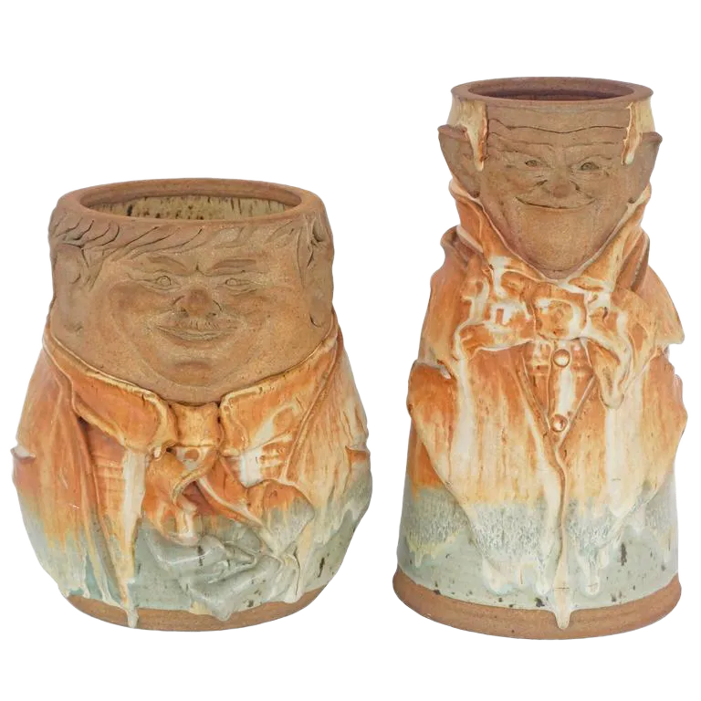 Vintage Tom Reese Cachepot Planters Artisan Earthen-Ware "Laurel ...