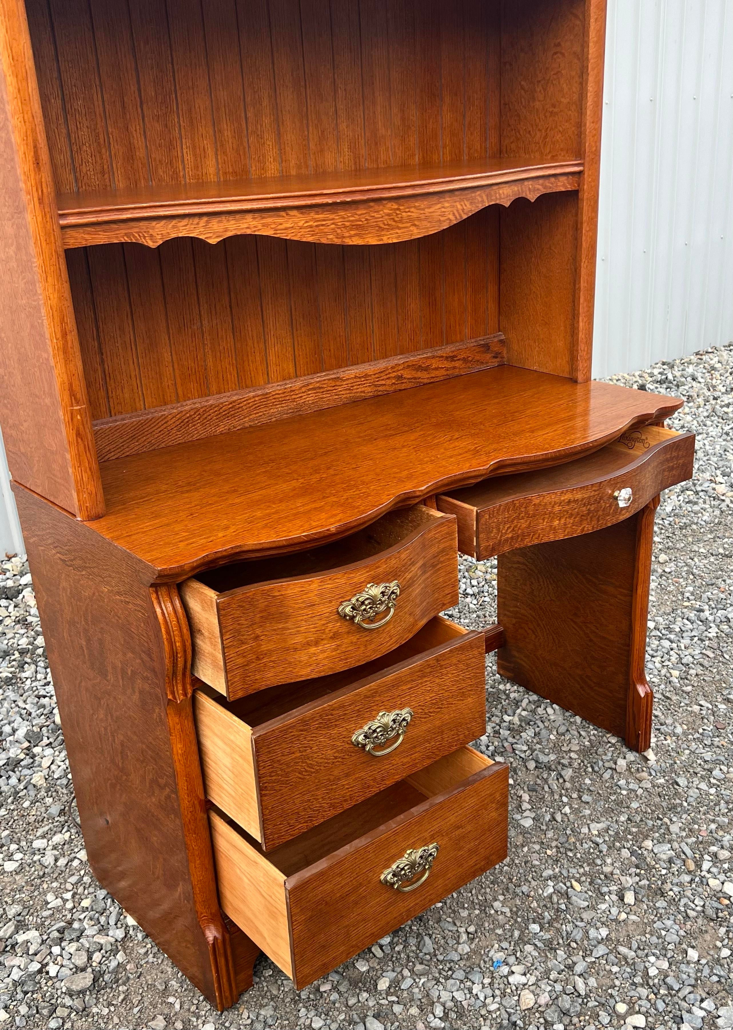 Stanley Furniture Victorian Manor Pedestal Desk With Hutch