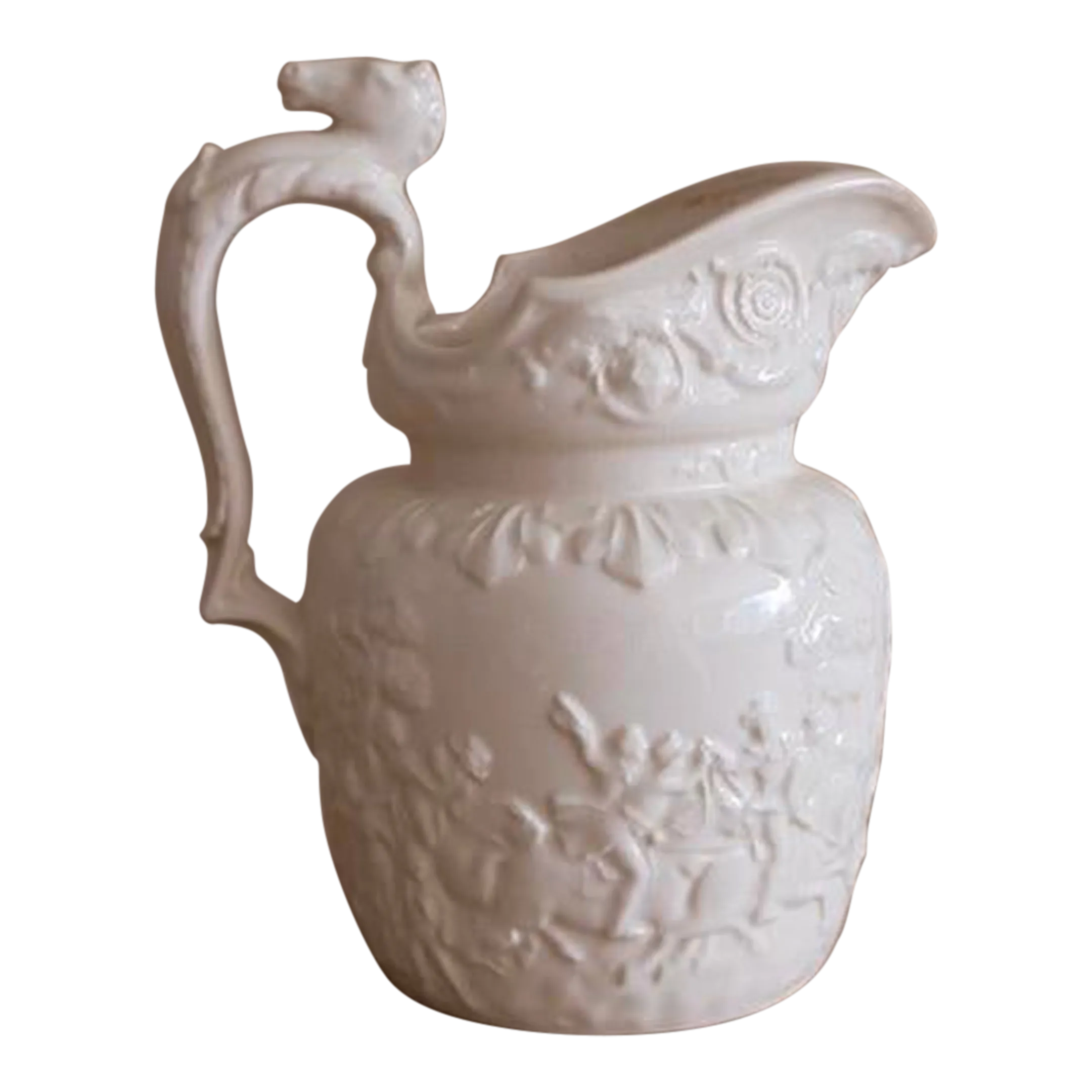 Antique Horse-Handle Pitcher Made in England by Wood | Chairish