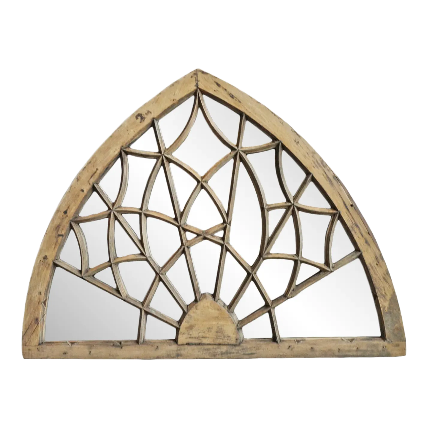 Arched Wood Transom Mirror | Chairish
