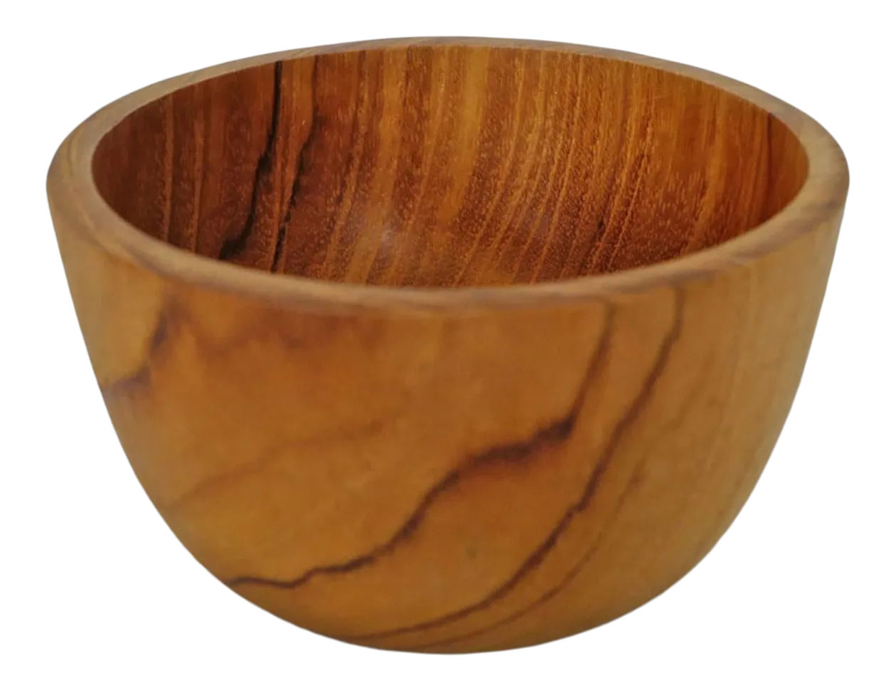 Simple Small Teak Wood Bowl | Chairish