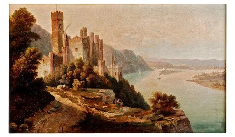 A. Forstmann, Castle View, 19th Century, Oil Painting | Chairish