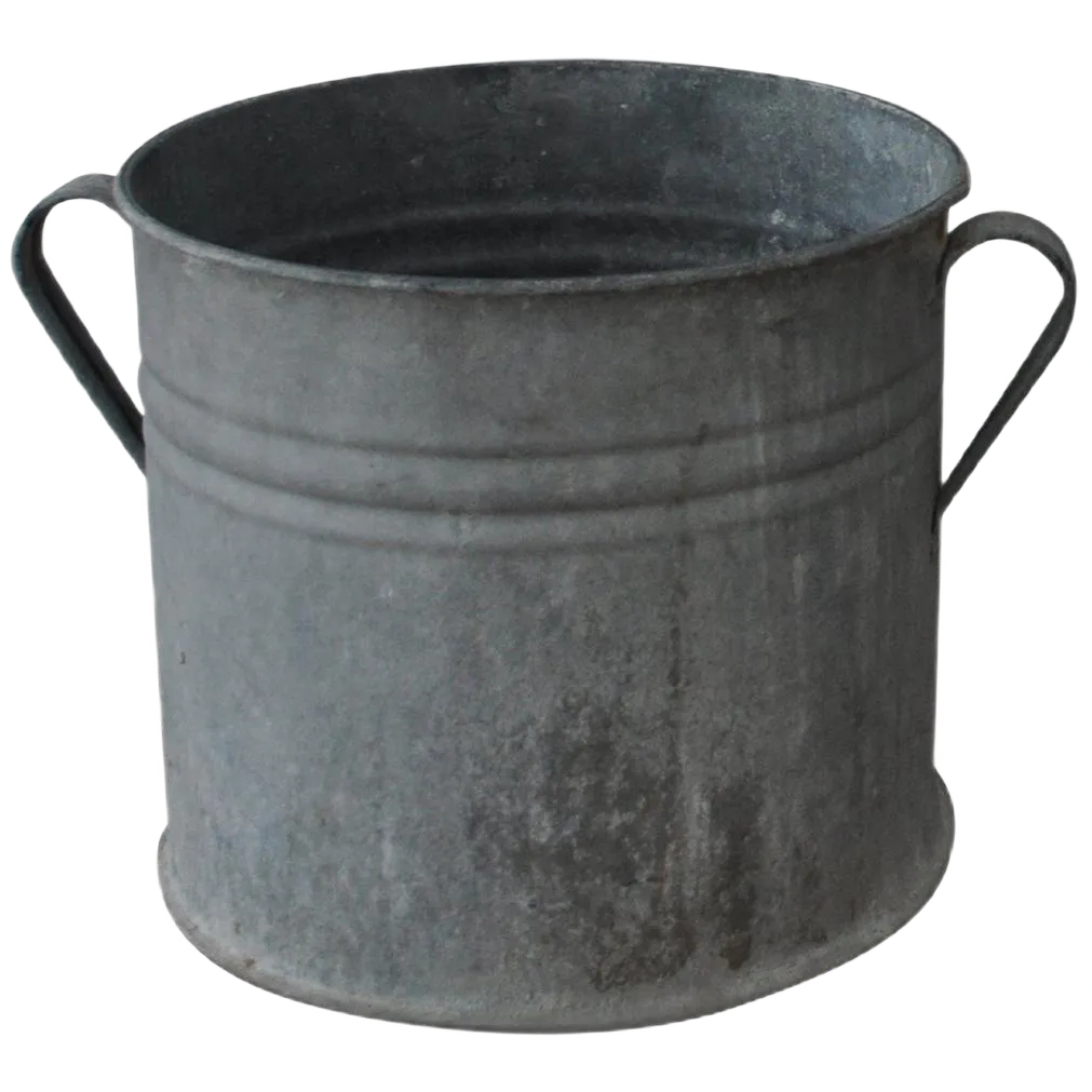 Vintage Galvanized Zinc Planter, 1950s | Chairish
