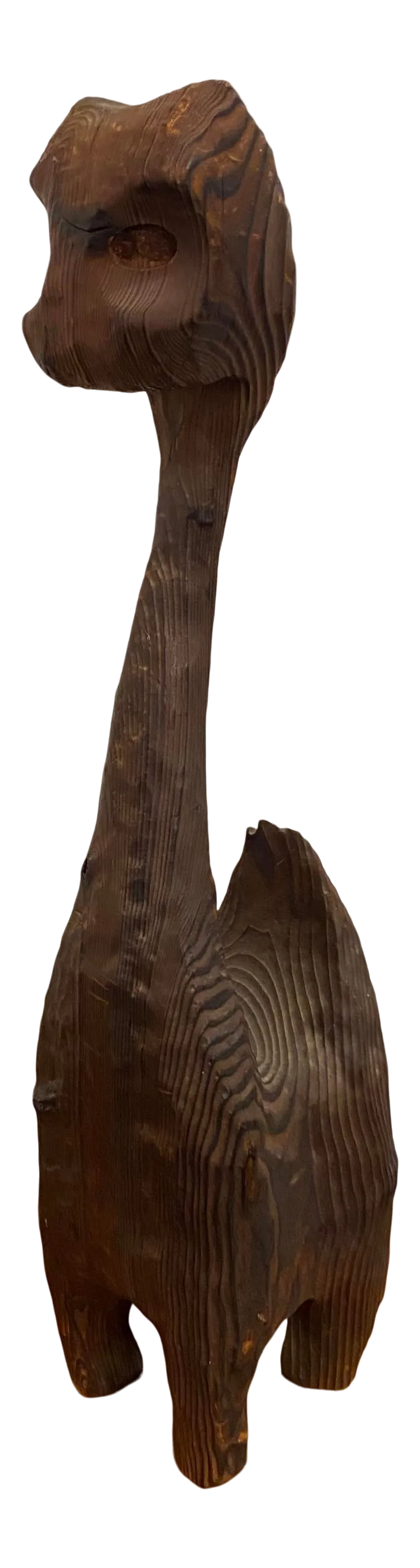 1960s Mid-Century Modern Witco Wood Carved Cat | Chairish