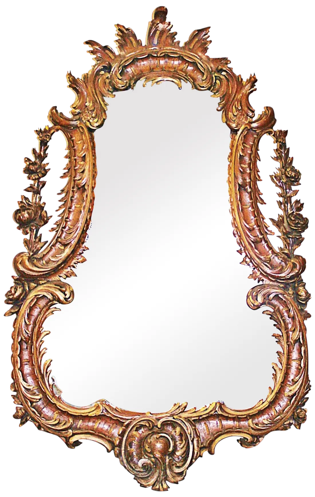 1850's Carved French Rococo Mirror | Chairish