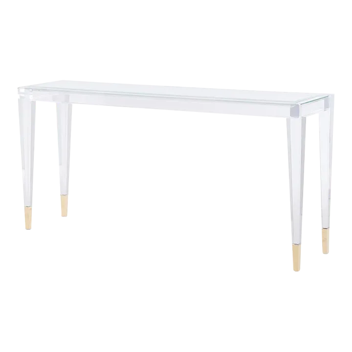 Mid Century Acrylic Console Table | Chairish