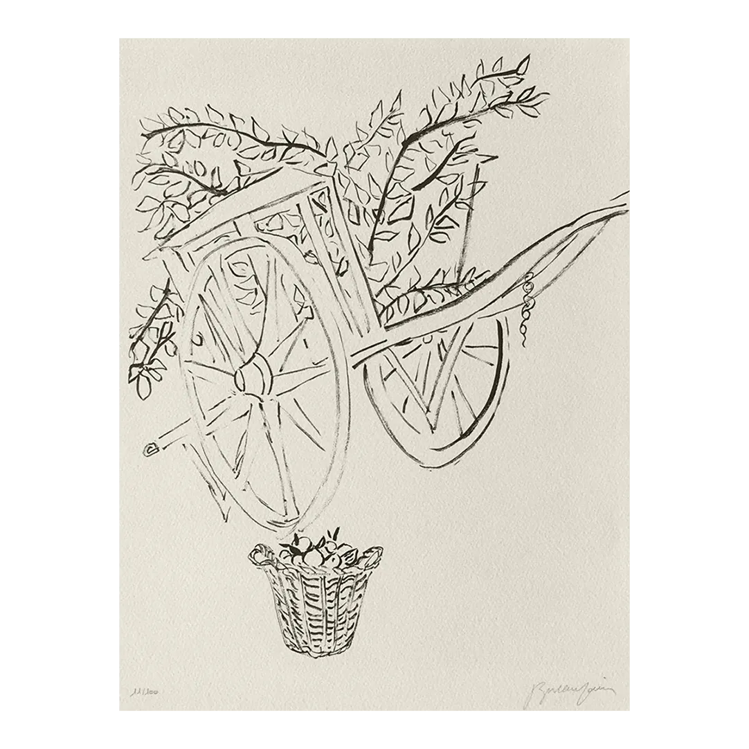 1990 Pierre Boncompain the Wheelbarrow Lithograph | Chairish
