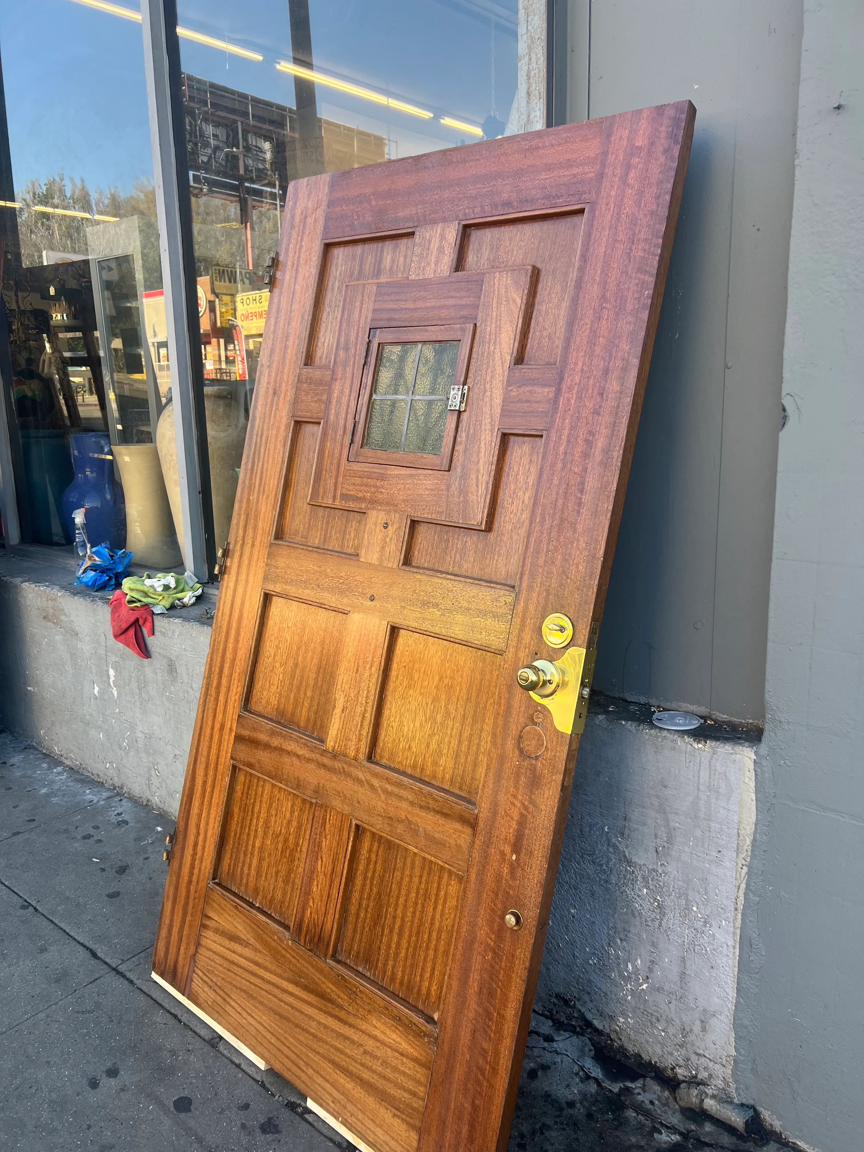 Spanish Style Leaded Glass Door Montage Spanish Style Custom Wood