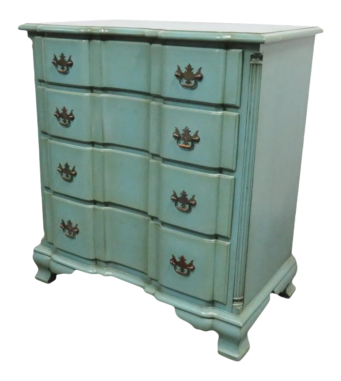 Chippendale Custom Painted Blockfront Chest | Chairish