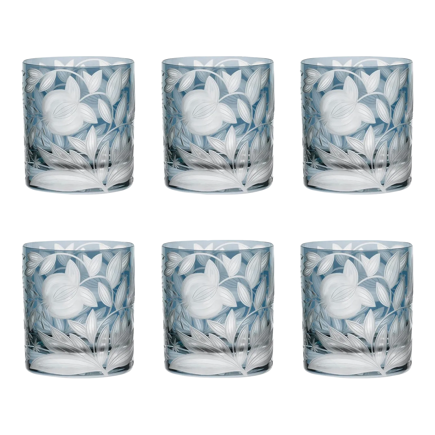ARTEL Verdure Double Old Fashioned Glasses, Slate - Set of 6 | Chairish