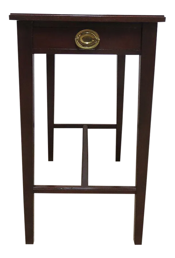 Vintage Mahogany One Drawer Planter End Table | Chairish