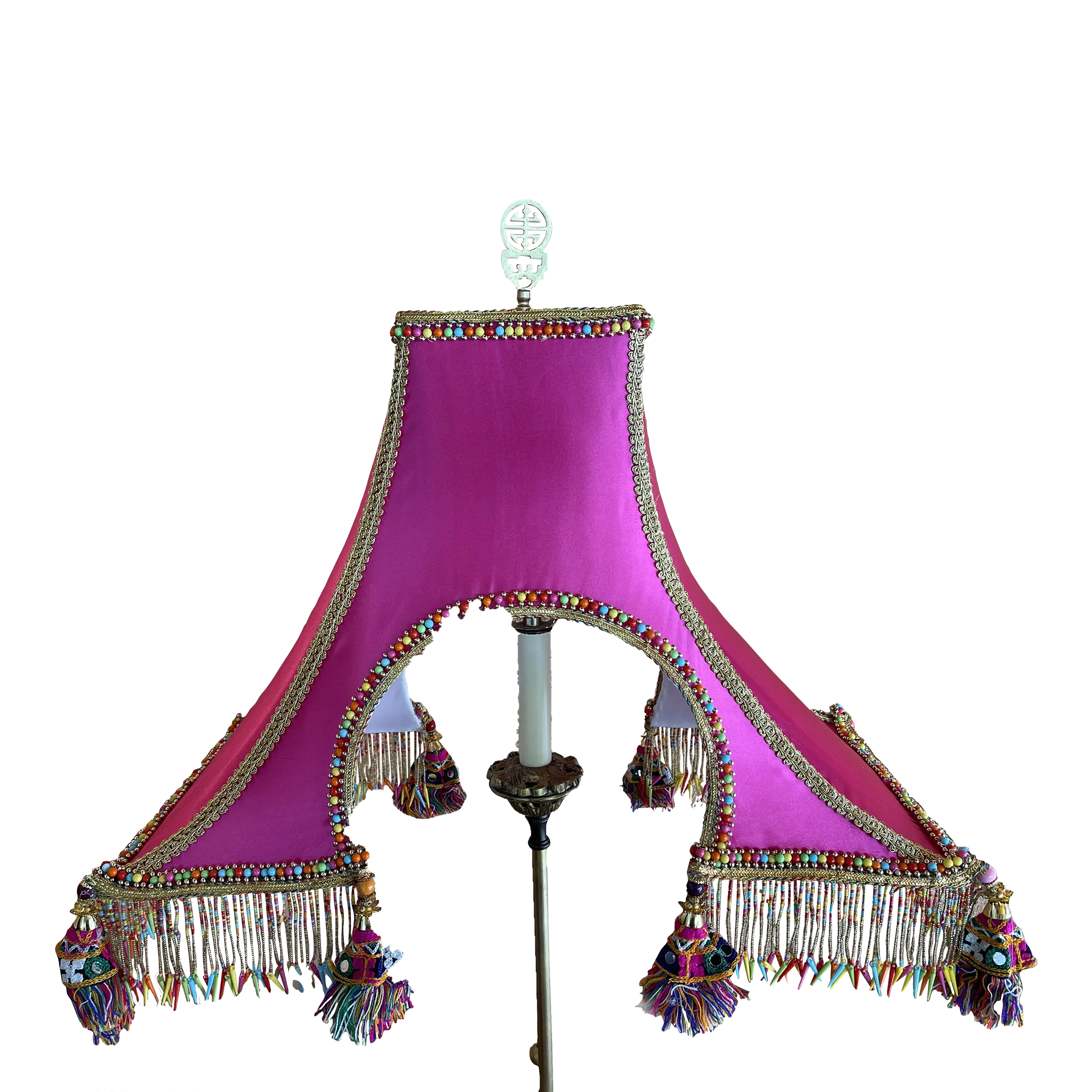 Contemporary Penny Long Couture Eiffel Tower Lamp Shade | Chairish