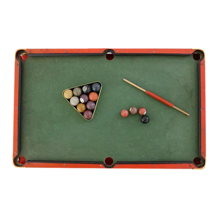 Antique Toy Tabletop Billards Set | Chairish
