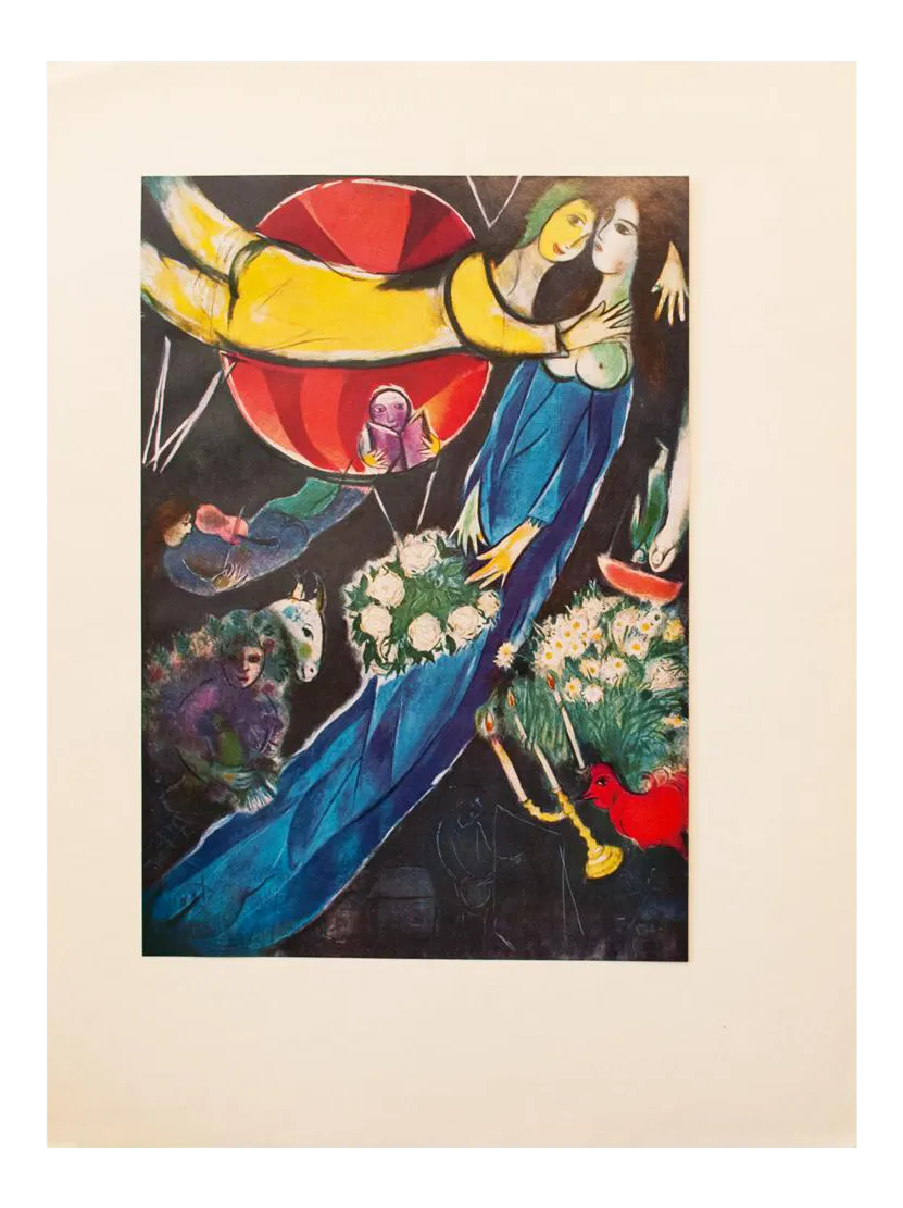 1940s Marc Chagall, Original Period "The Red Sun" Swiss Lithograph ...