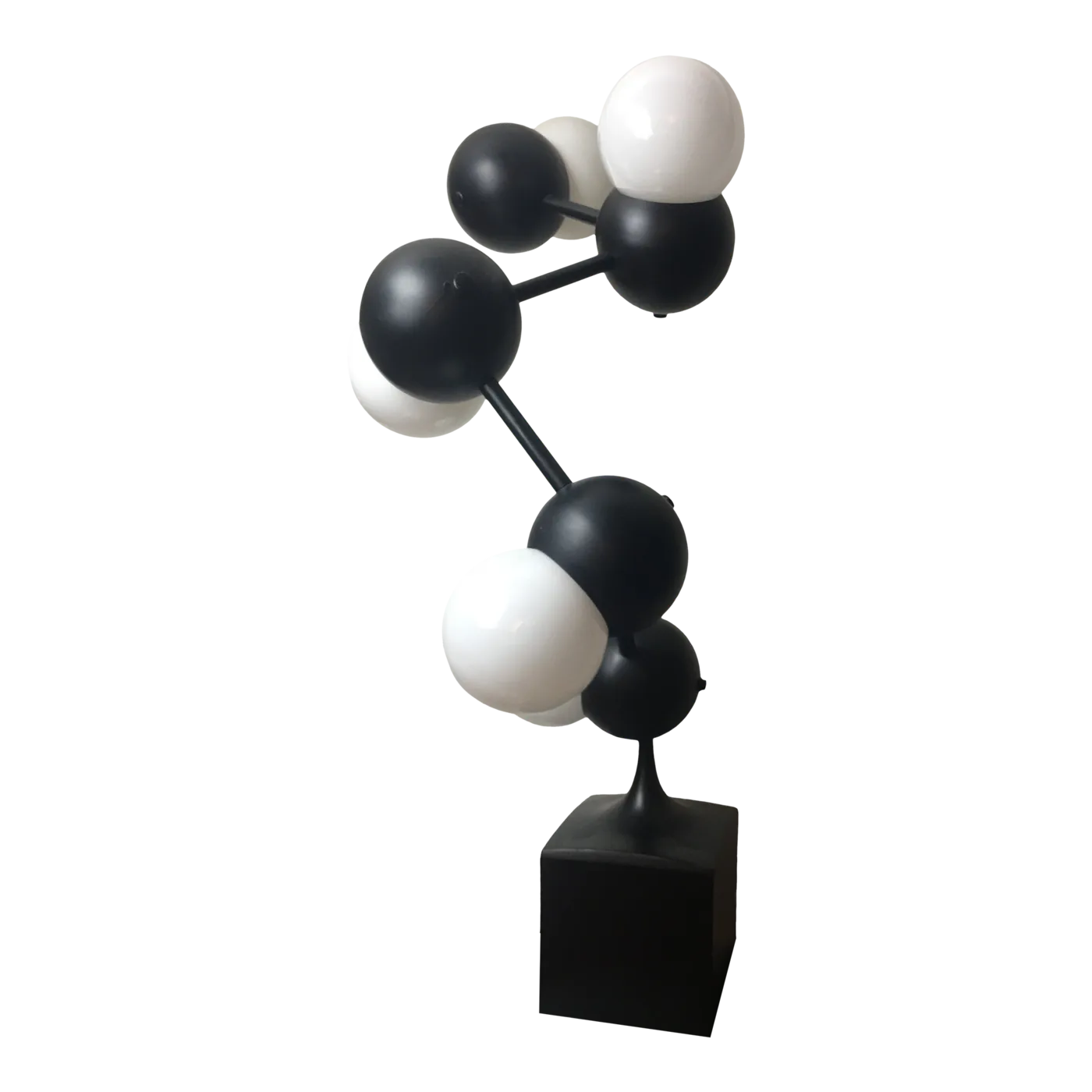 Robert Sonneman Style Molecule Lamp in Black | Chairish