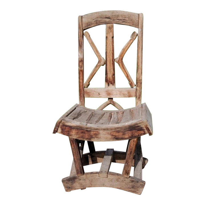 Rustic Primitive Hand Made Traditional Wood Chair, 1930s | Chairish