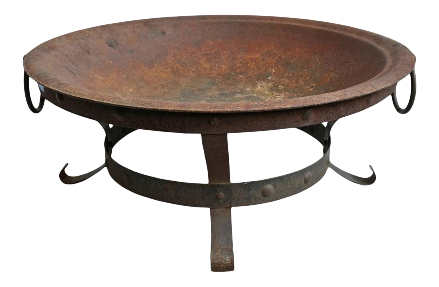 Vintage Cast Iron Fire Bowl W/Stand | Chairish