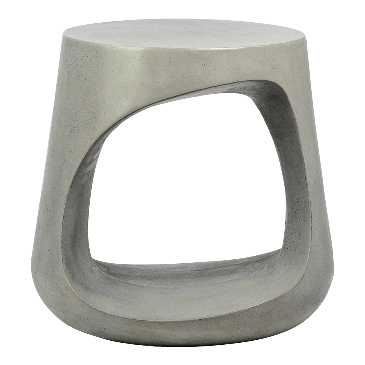 Phoenix Outdoor Cement Hole Side Table | Chairish