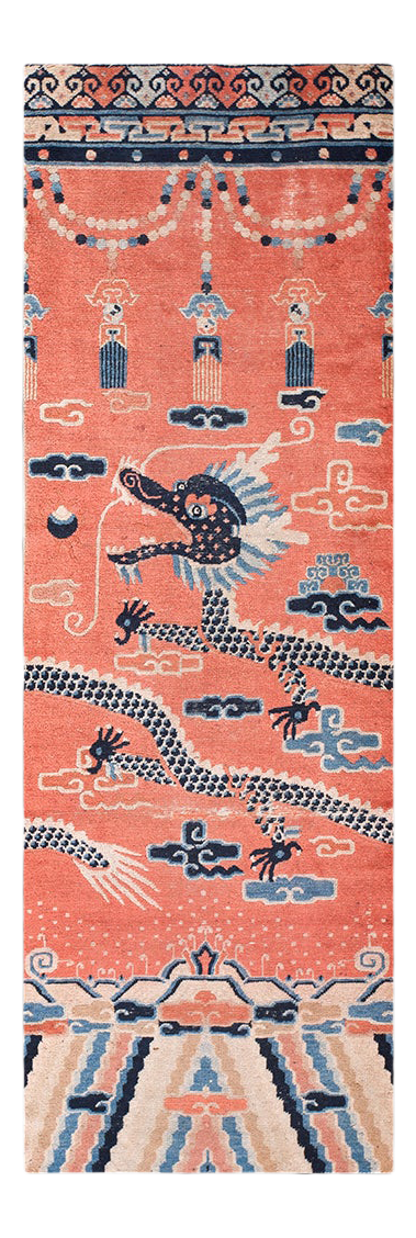 19th Century Chinese Ningxia Pillar Carpet ( 2'9" X 7'10" - 84 X 239 ...