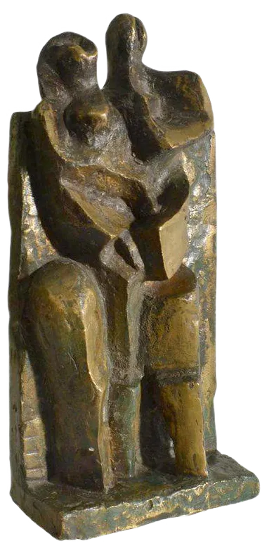 Dutch Cubist Bronze Sculpture of Man and Women Standing, 1960s | Chairish