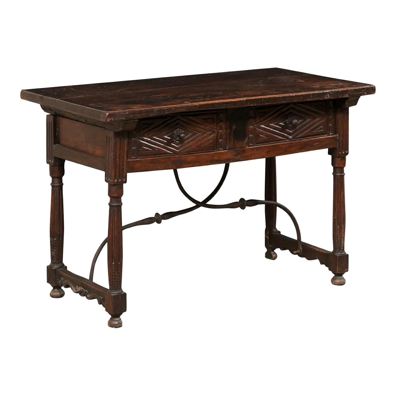 Late 18th Century Italian Iron-Stretcher Table | Chairish