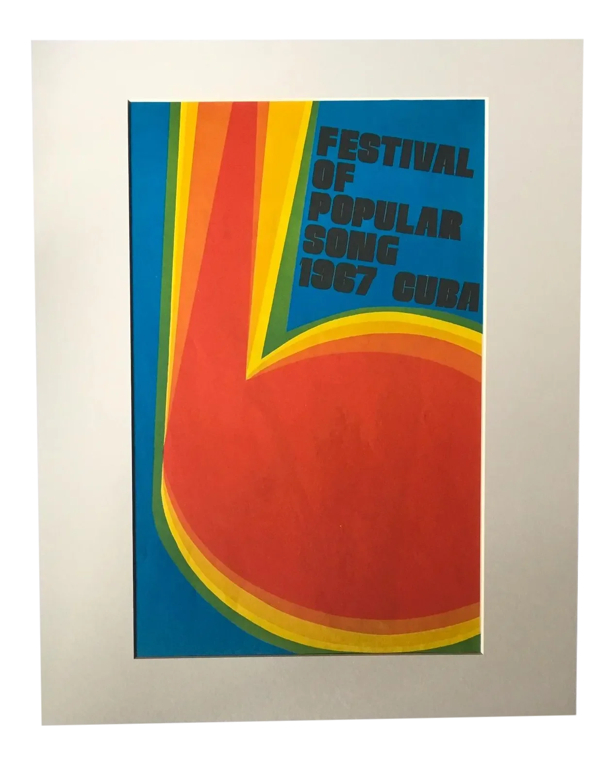 1970s "Festival of Popular Song 1967" Print of Poster | Chairish